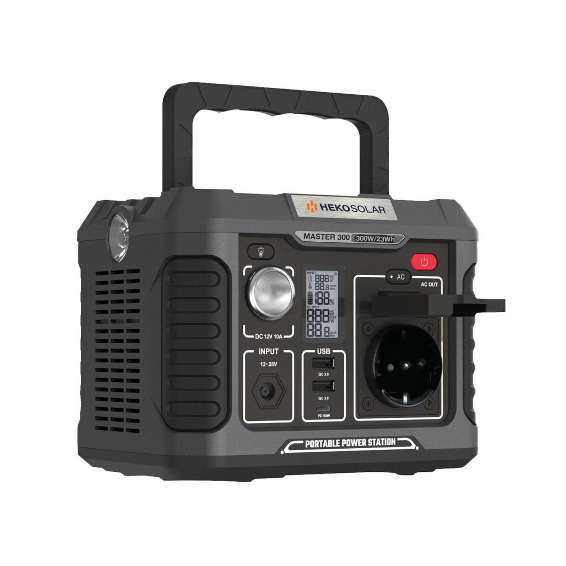 Powerstation Master 600 | Krachtige draagbare accu (346Wh) – HEKO Solar